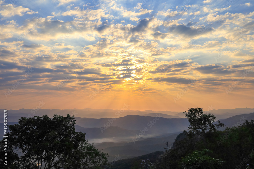 Beautiful landscape in the morning at Doi Samer Dao,Sri Nan National ...