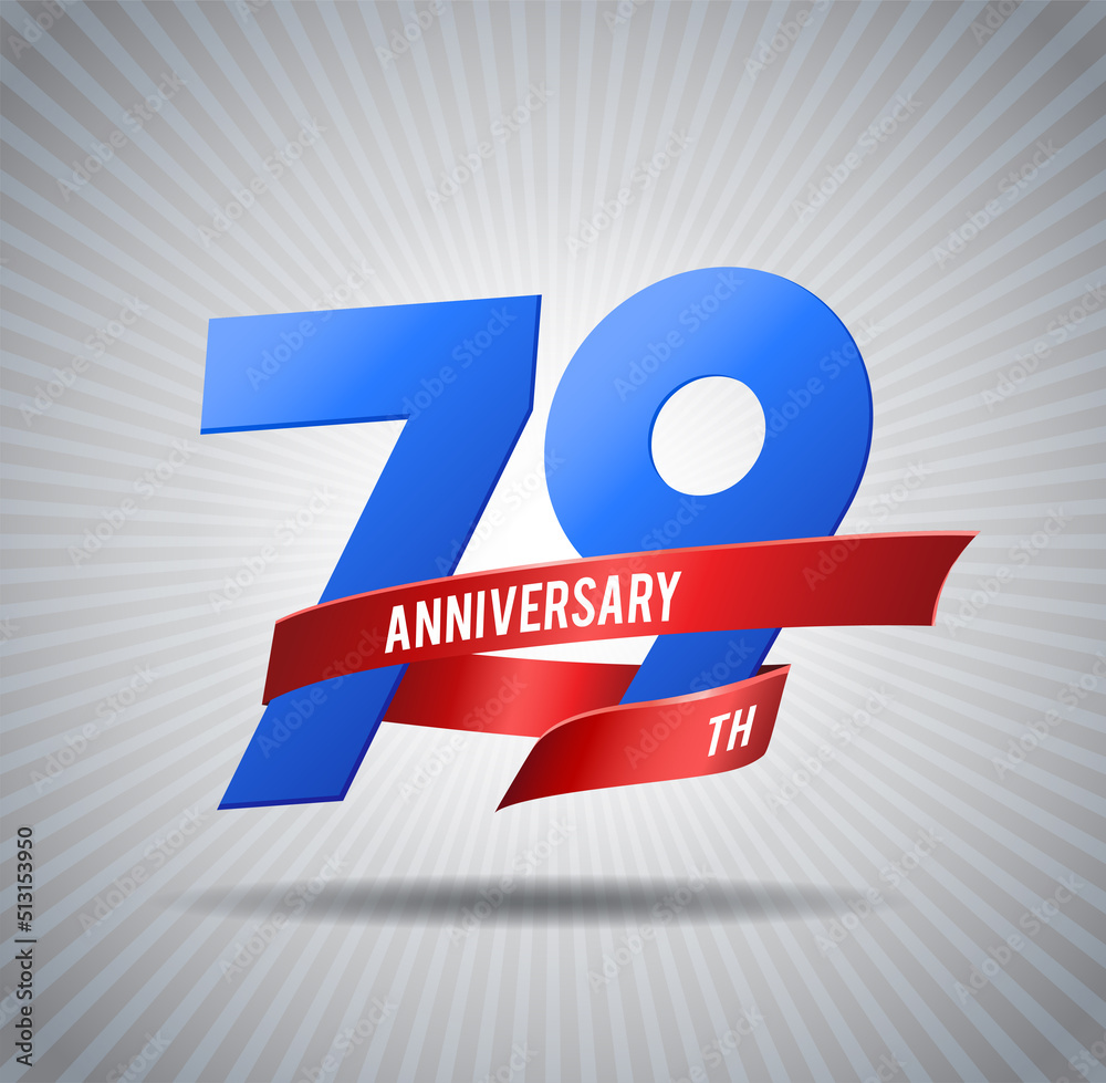 79 years of anniversary design template Stock Vector | Adobe Stock