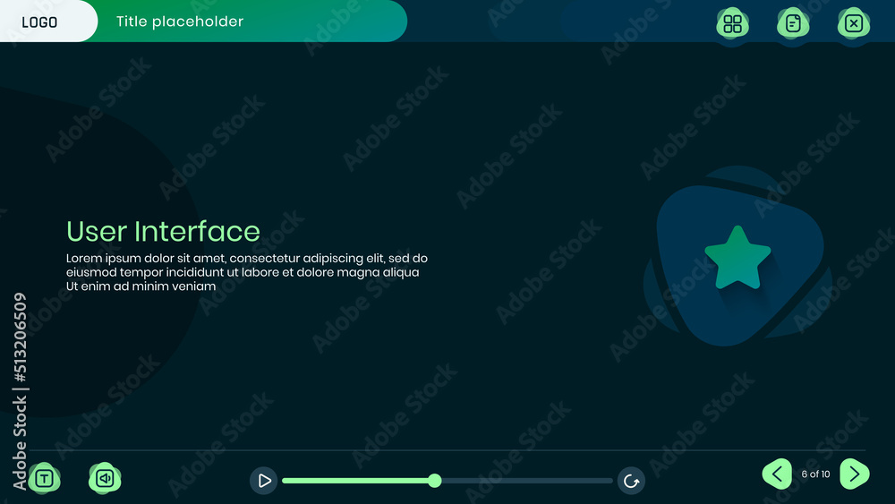 e-learning template, User Interface, UI, UX, Assessment template ...