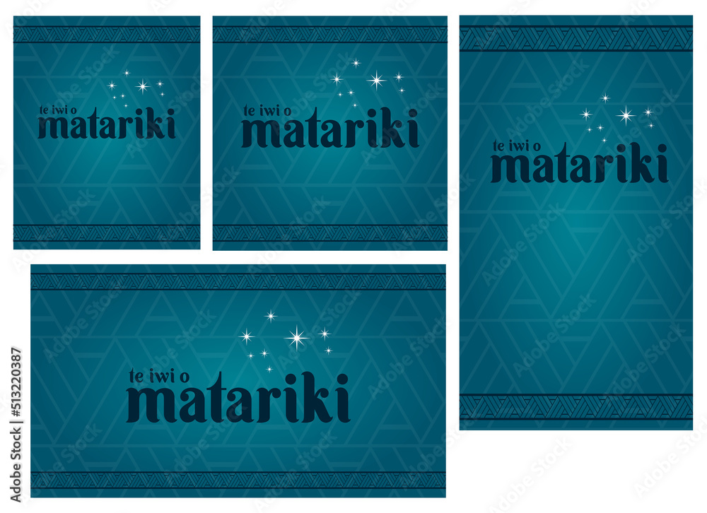 Vector de Stock te iwa o matariki, the nine stars of Matariki Maori New ...