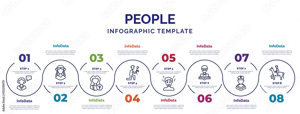 infographic template with icons and 8 options or steps. infographic for ...