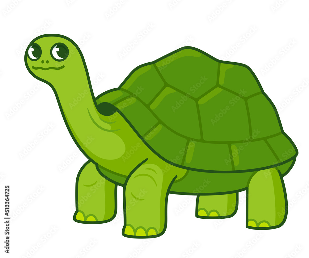 Cute cartoon giant tortoise drawing Stock Vector | Adobe Stock