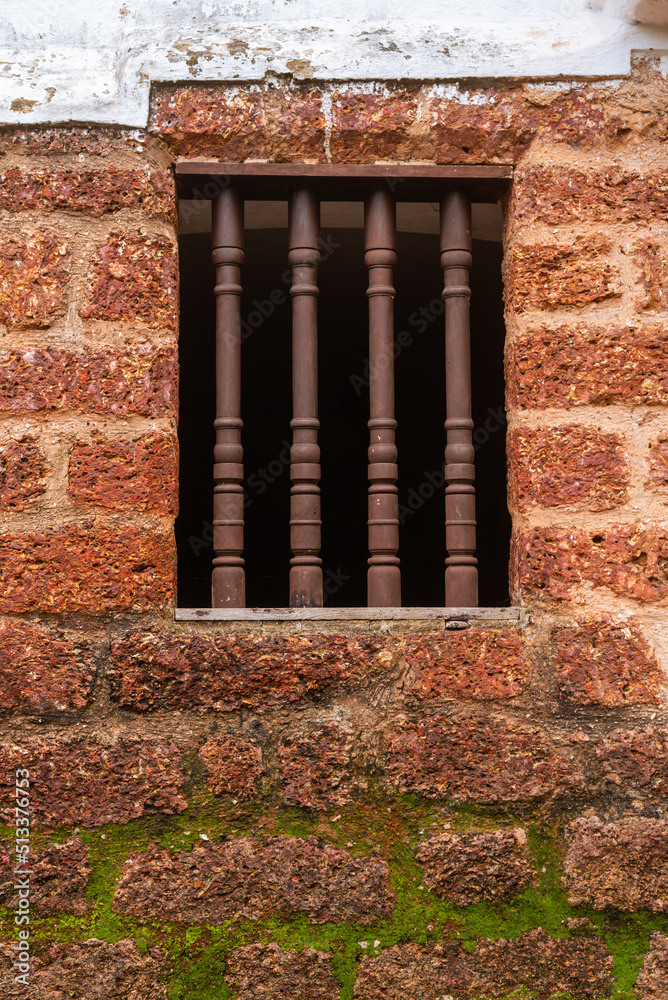 Interiors of a fort in Goa which shows the building architecture of ...