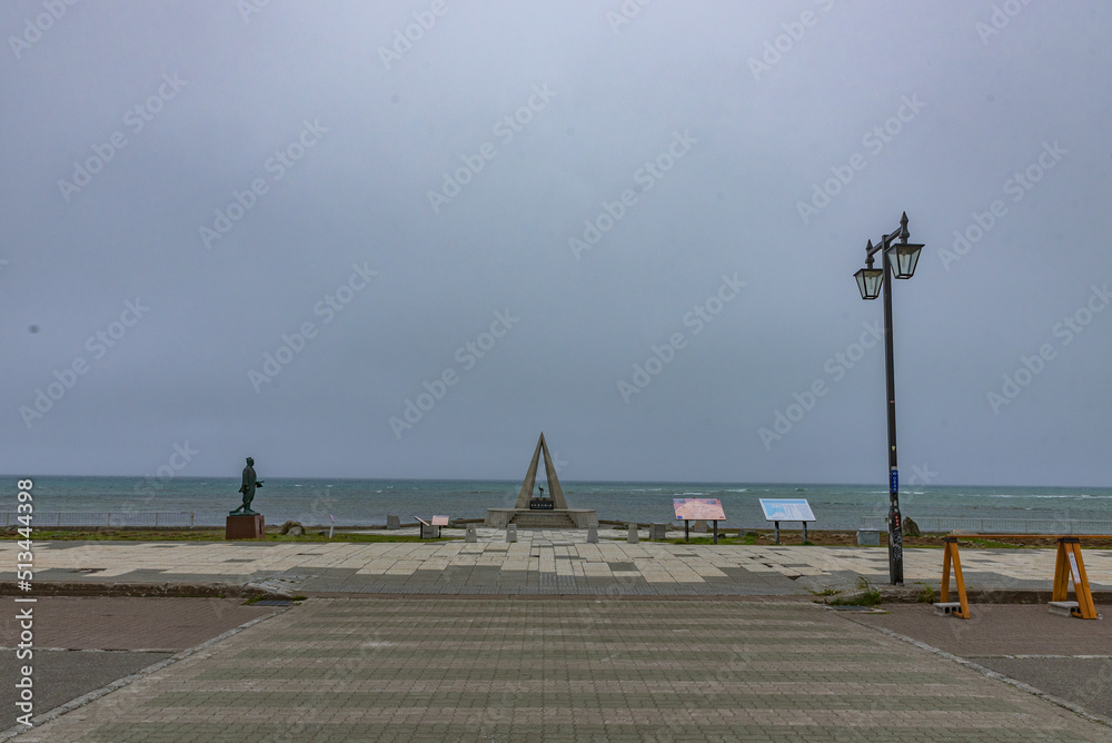 View of the Cape Soya, in Wakkanai City, the northernmost point of the ...