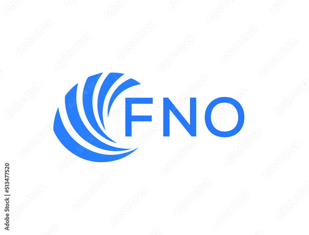 FNO Flat accounting logo design on white background. FNO creative ...