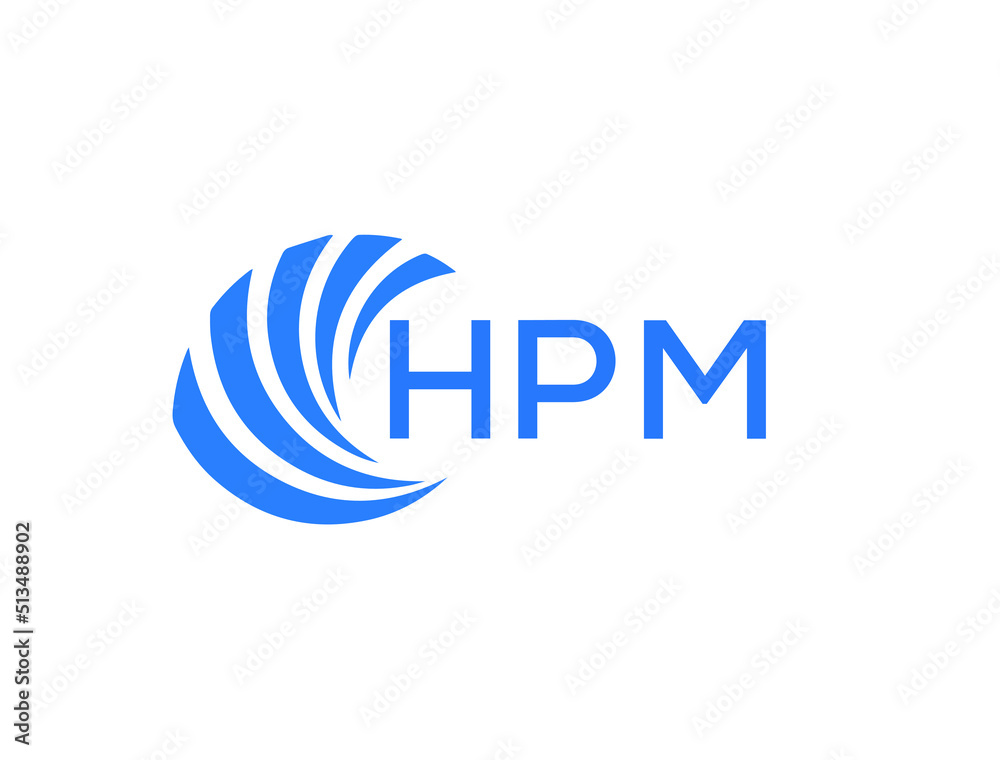 HPM Flat accounting logo design on white background. HPM creative ...