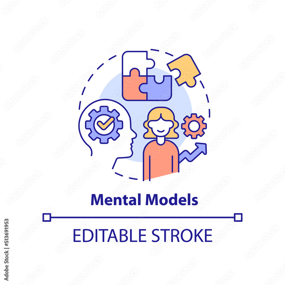 Mental models concept icon. Basic life skill abstract idea thin line ...