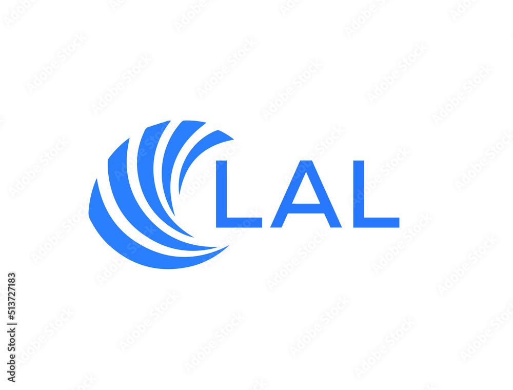 LAL Flat accounting logo design on white background. LAL creative ...