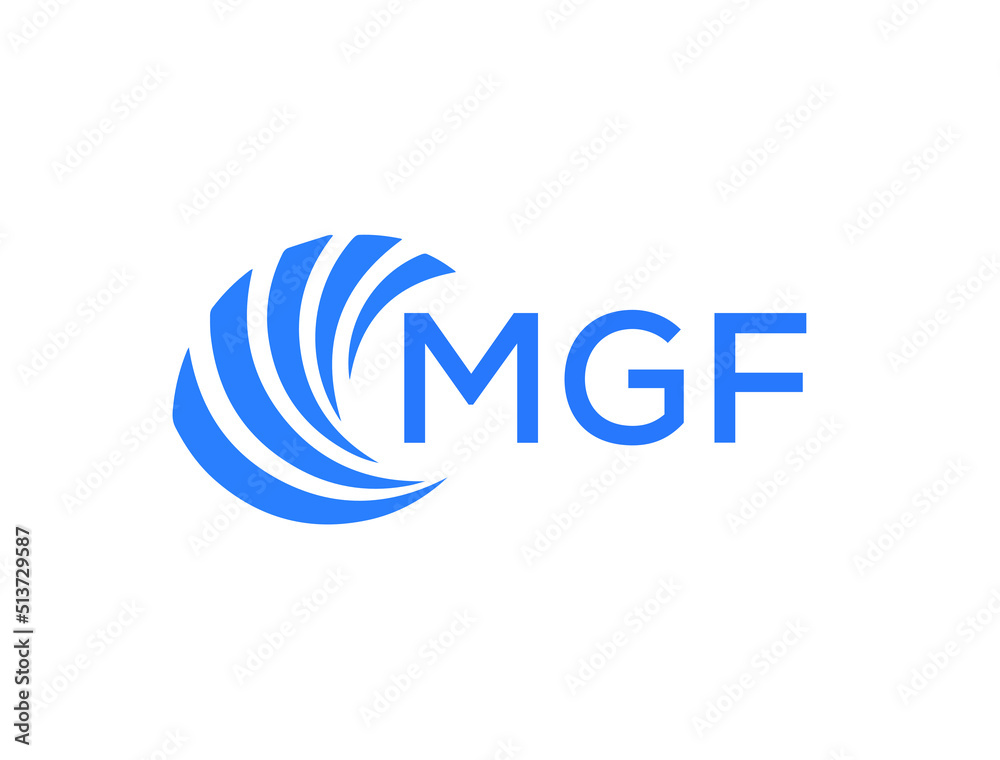 MGF Flat accounting logo design on white background. MGF creative ...