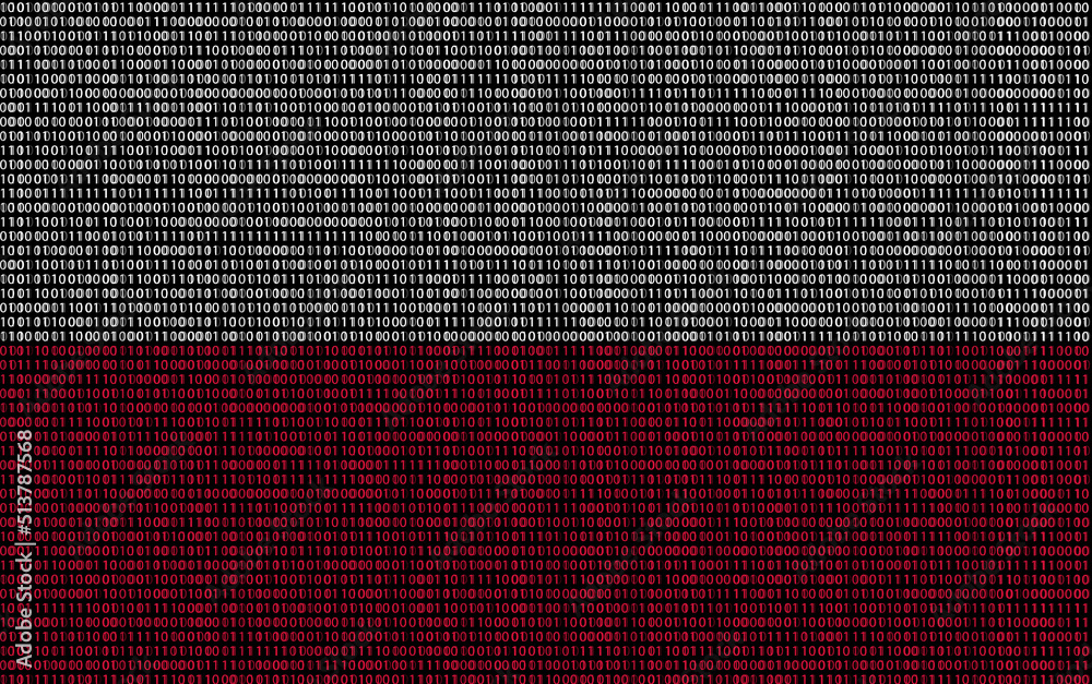 Poland flag superimposed on duplicate computer code that permeates each ...