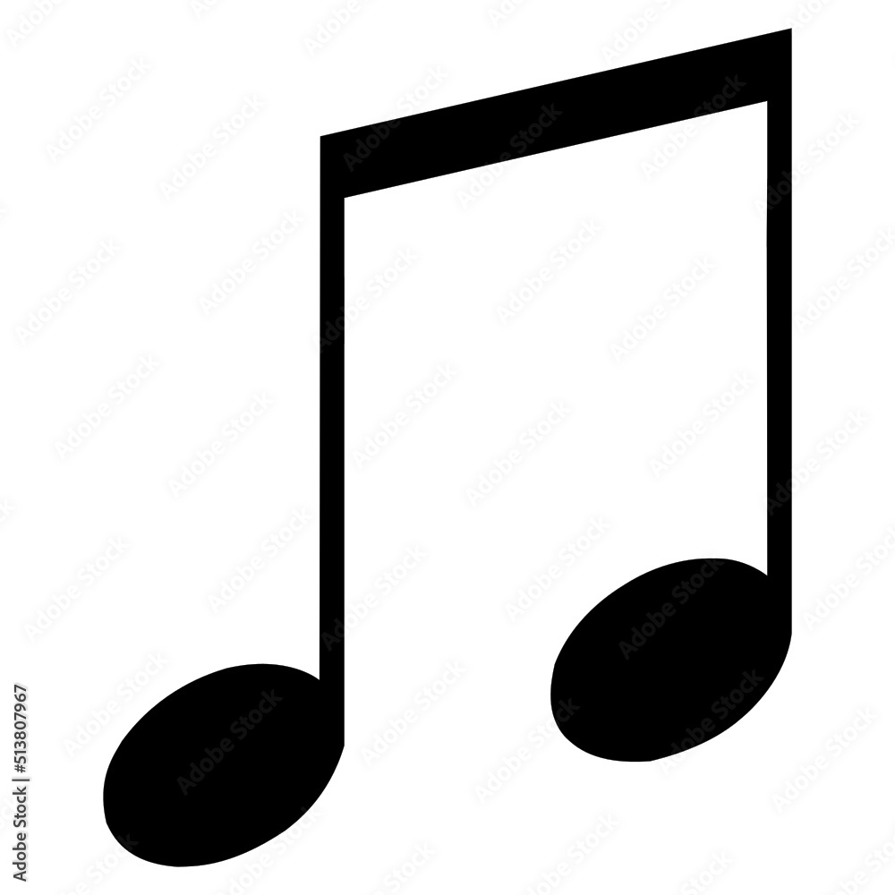 Two Eighth Notes Music Symbol Stock Vector | Adobe Stock