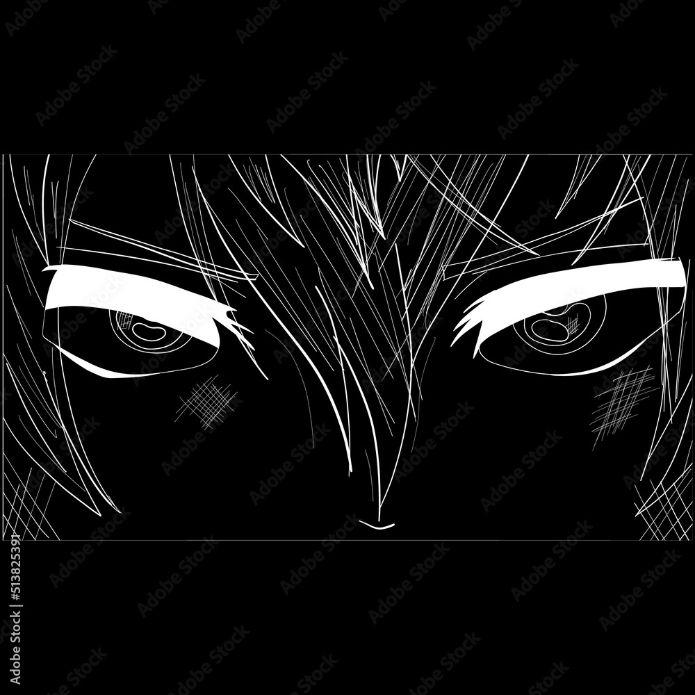 Anime poster. Manga style. Japanese cartoon Comic concept. Anime ...