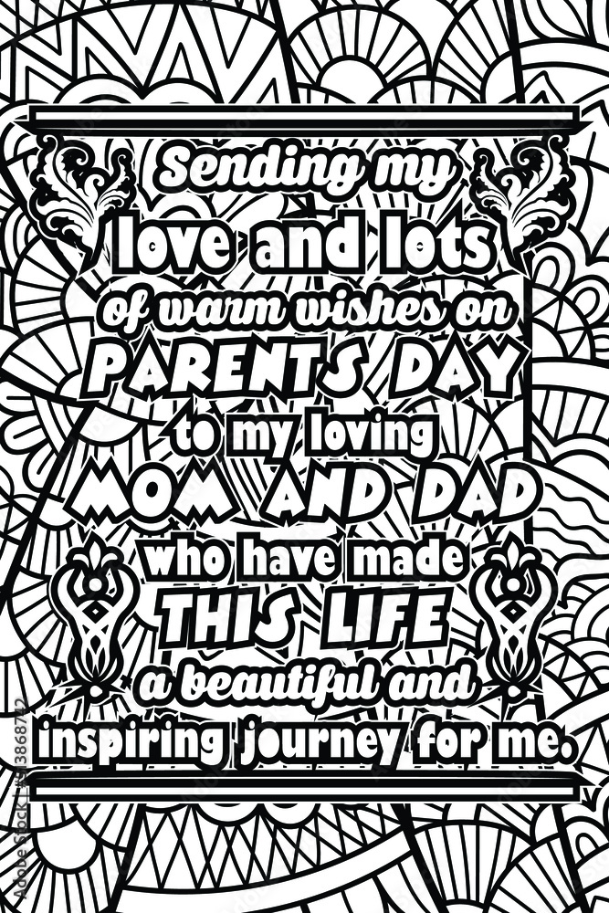 parents day quotes coloring page design. inspirational coloring pages ...