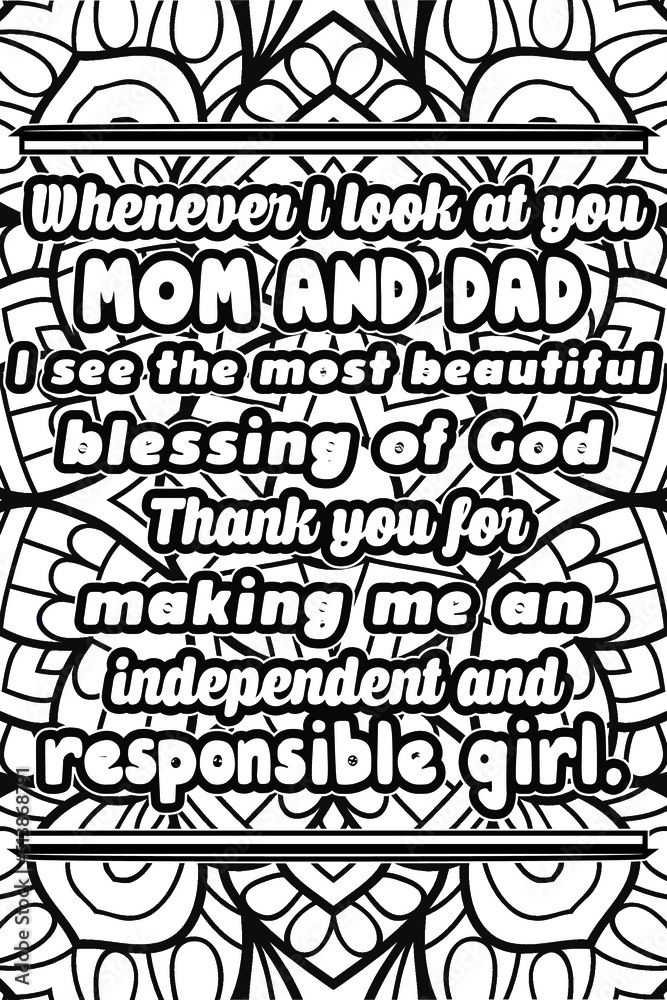 parents day quotes coloring page design. inspirational coloring pages ...