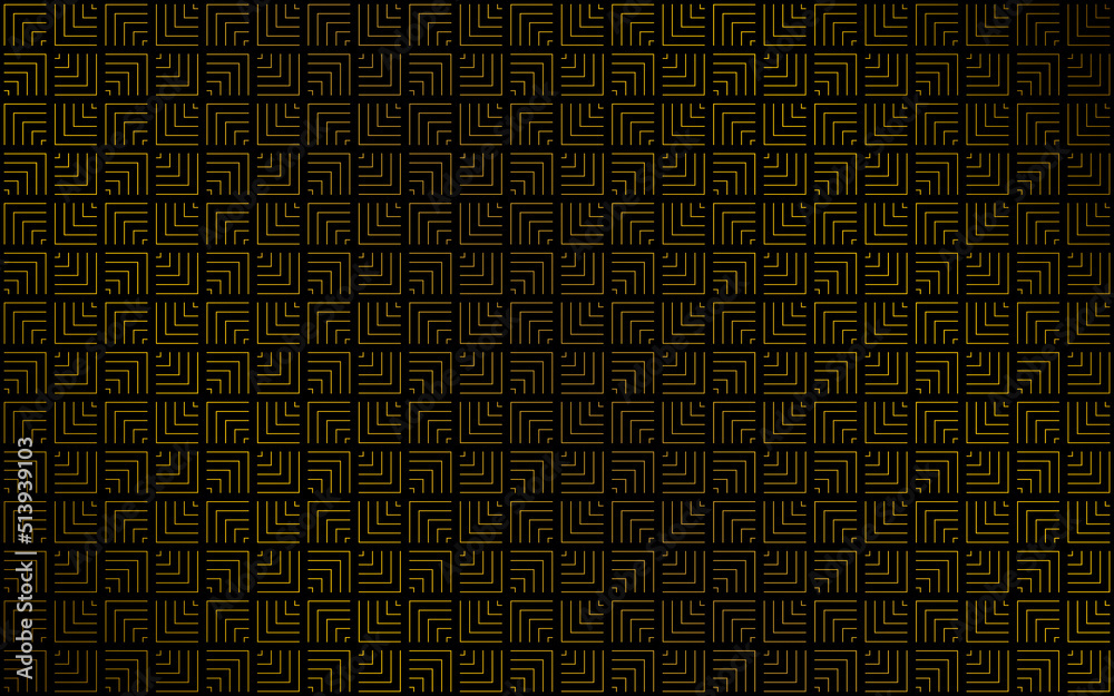 Geometric pattern composed of golden corners. Modern technology ...