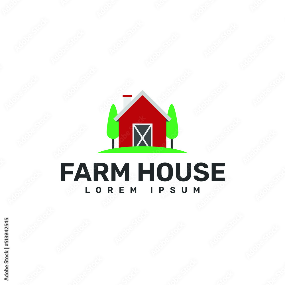 farm house logo template Stock Vector | Adobe Stock