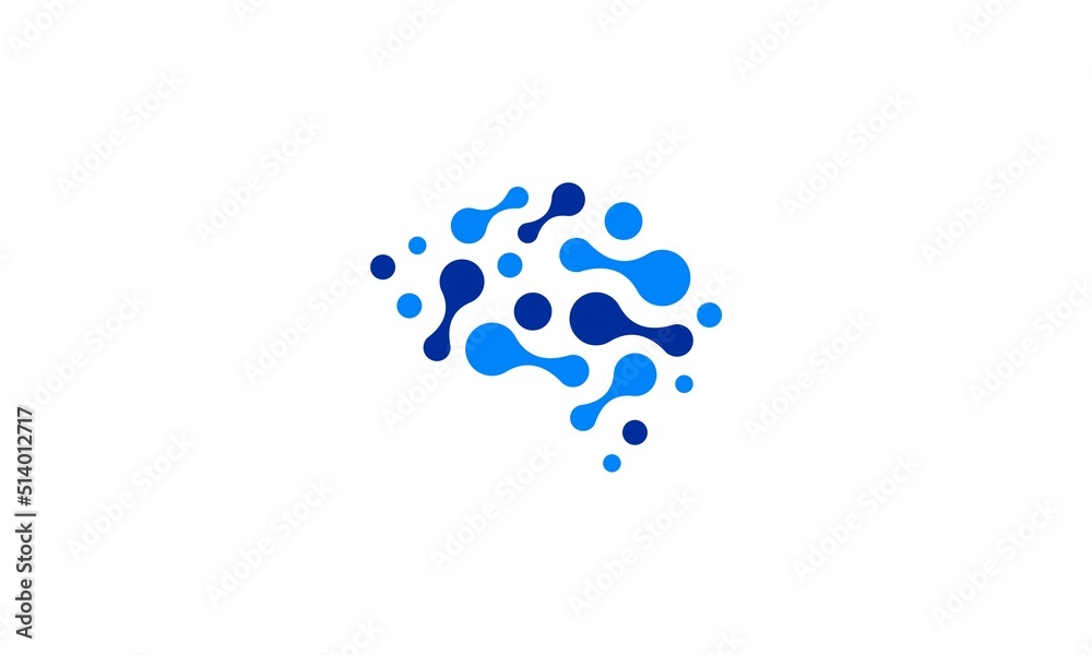 neuron connection logo design, Human brain icon innovation intelligence ...