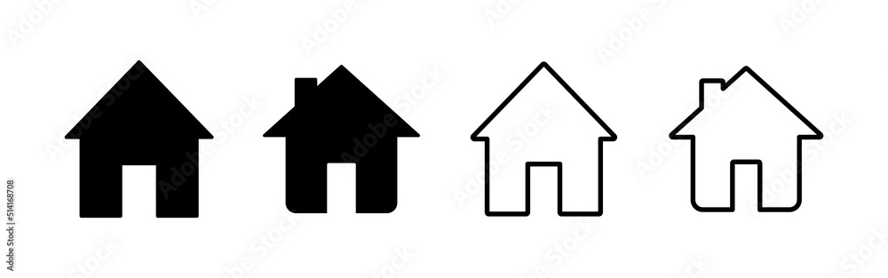 House icon vector. Home sign and symbol Stock Vector | Adobe Stock