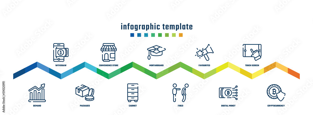 concept infographic design template. included withdraw, demand ...