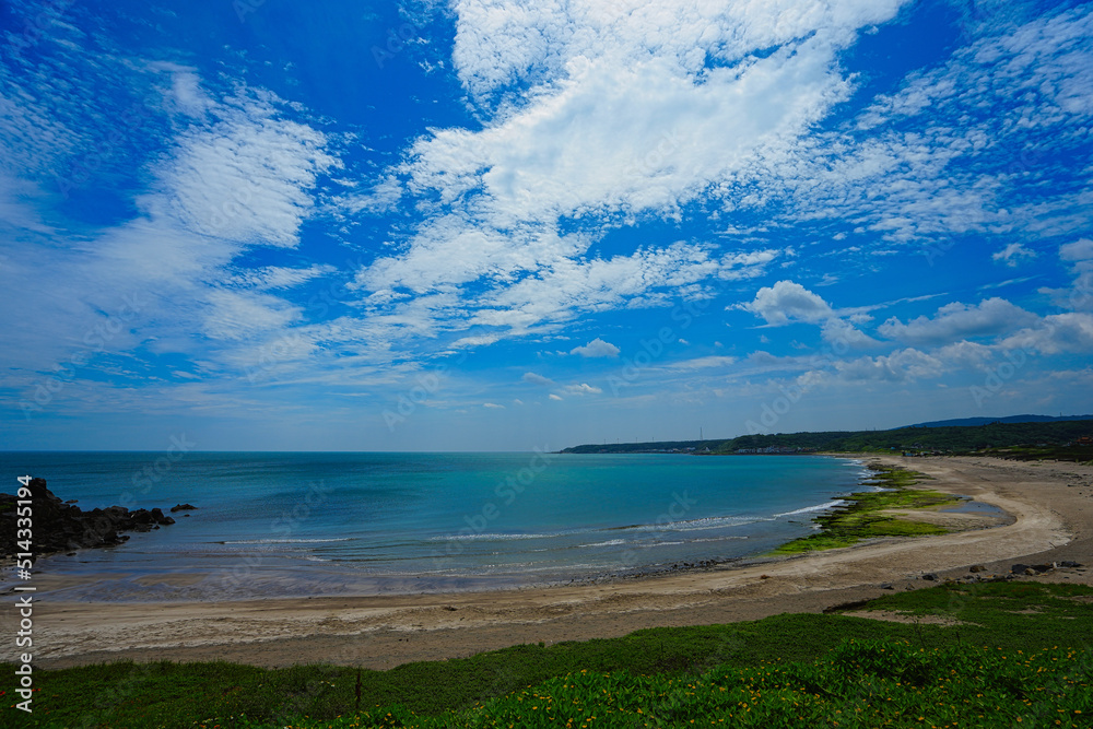 Laomei Green Reef on the northern coast of Taiwan. Famous photography ...