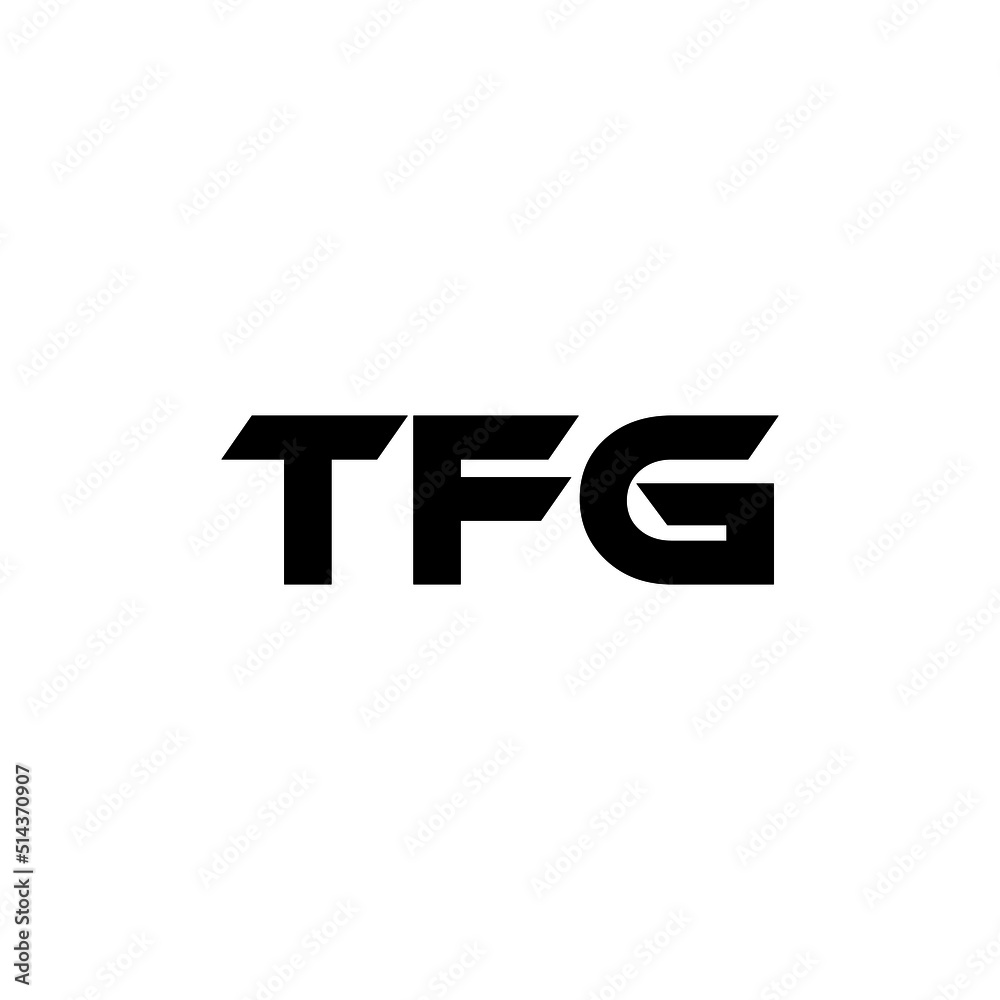 TFG letter logo design with white background in illustrator, vector ...