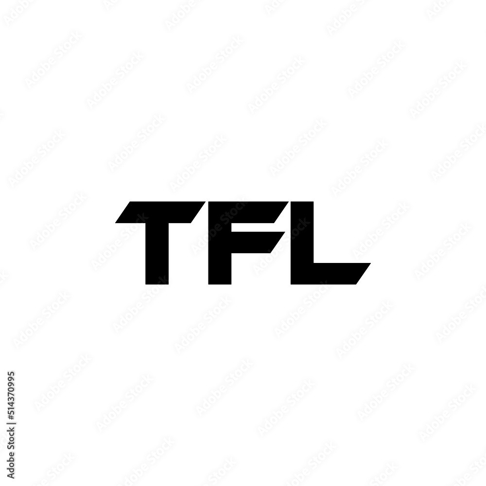 TFL letter logo design with white background in illustrator, vector ...