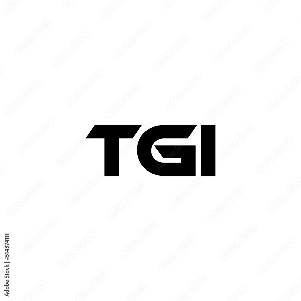 TGI letter logo design with white background in illustrator, vector ...