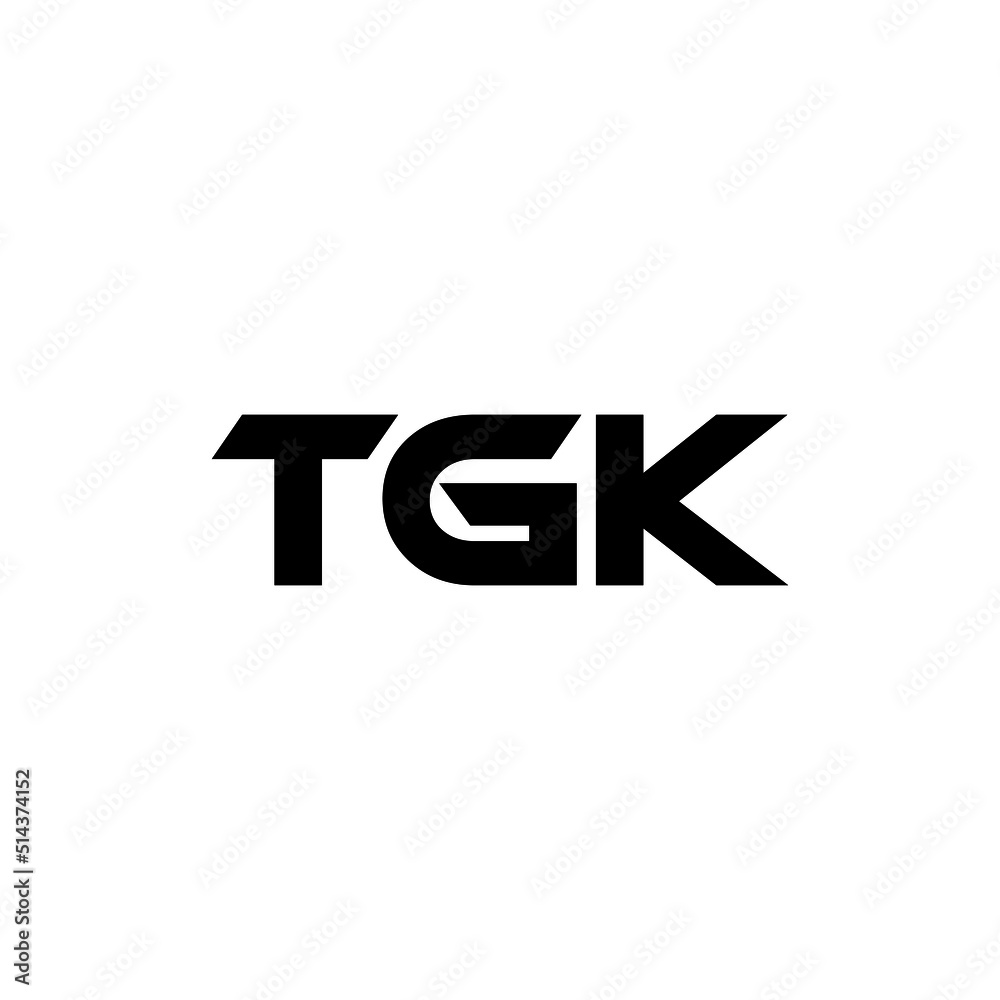 TGK letter logo design with white background in illustrator, vector logo modern alphabet font ...