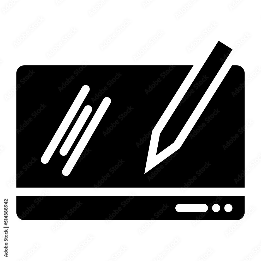 Isolated Computer Peripheral Glyph Icons SVG Free Vector Graphic Stock ...