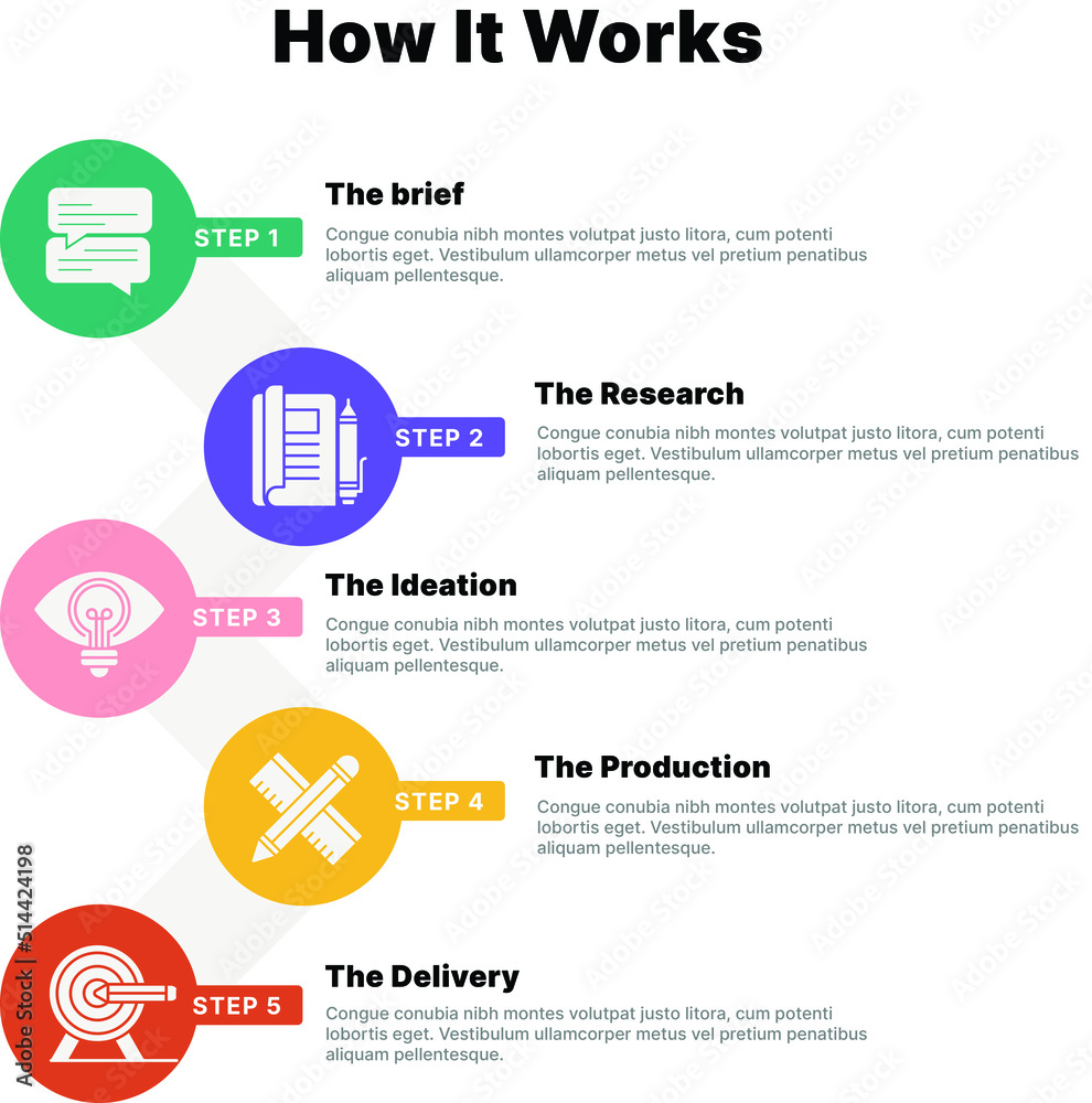 Стоковое векторное изображение «Process Infographic, Vertical ...