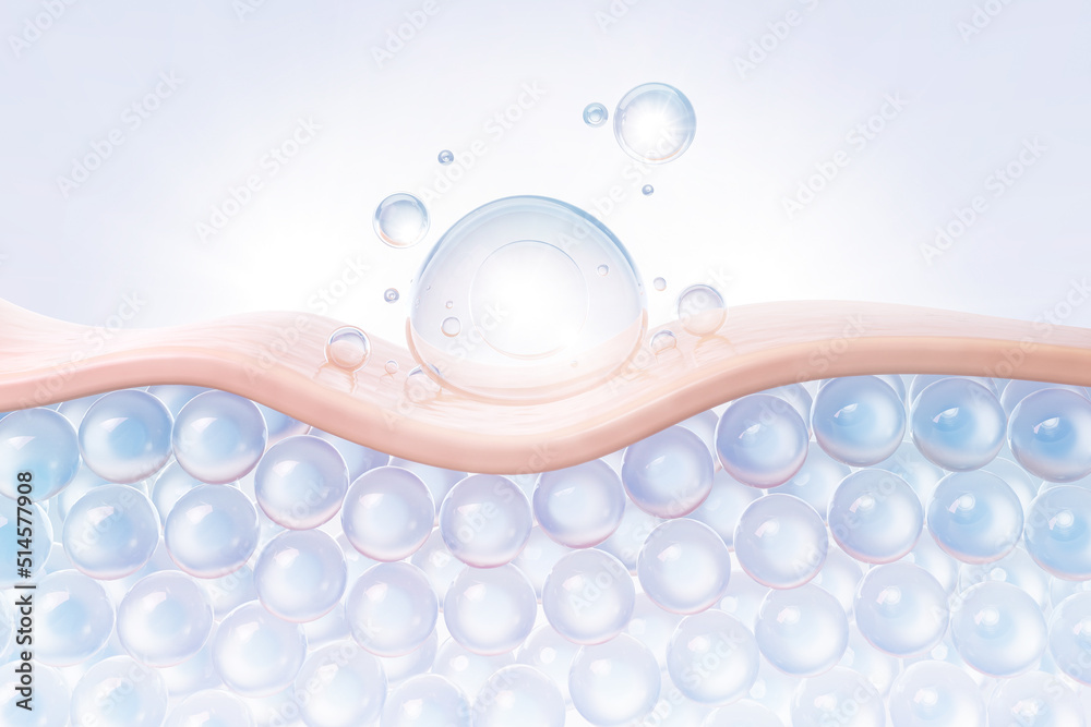 Cosmetic serum Oil drop on Saggy skin cell, Skin Repair, moisturizer ...