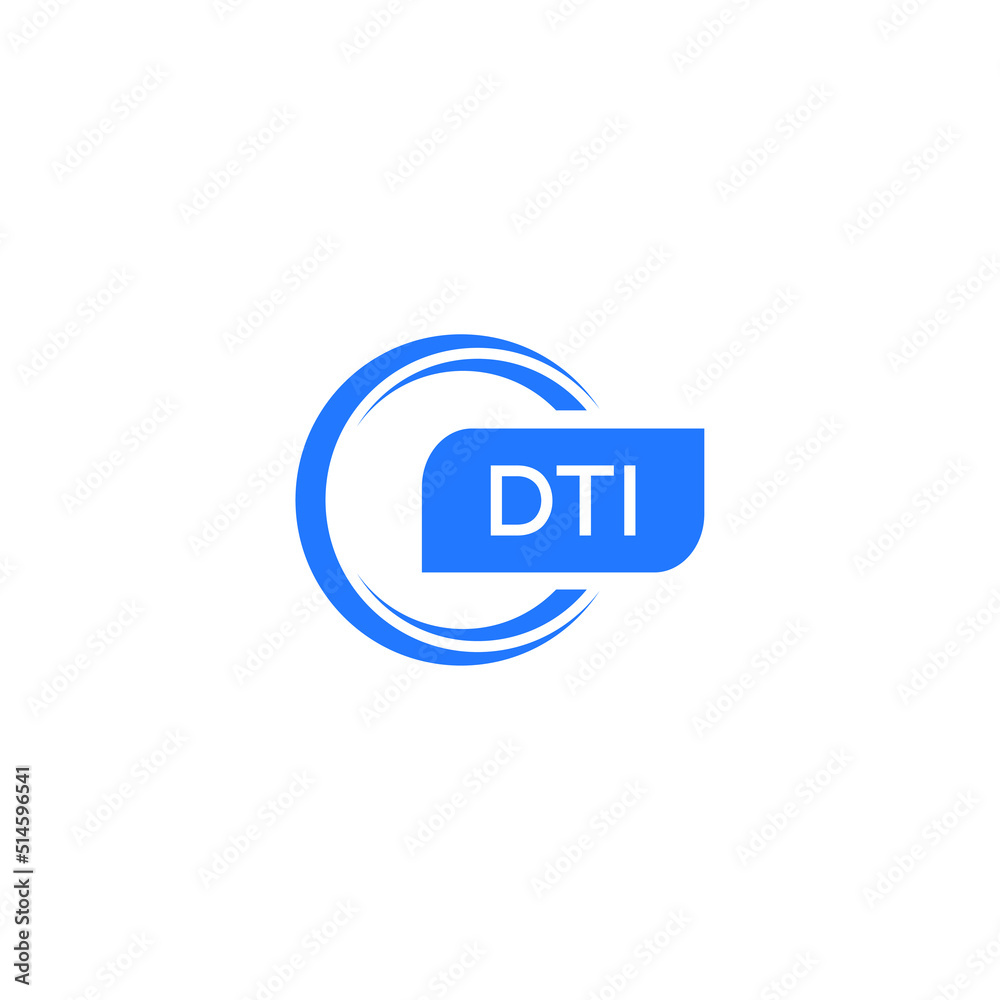 DTI letter design for logo and icon.DTI typography for technology ...