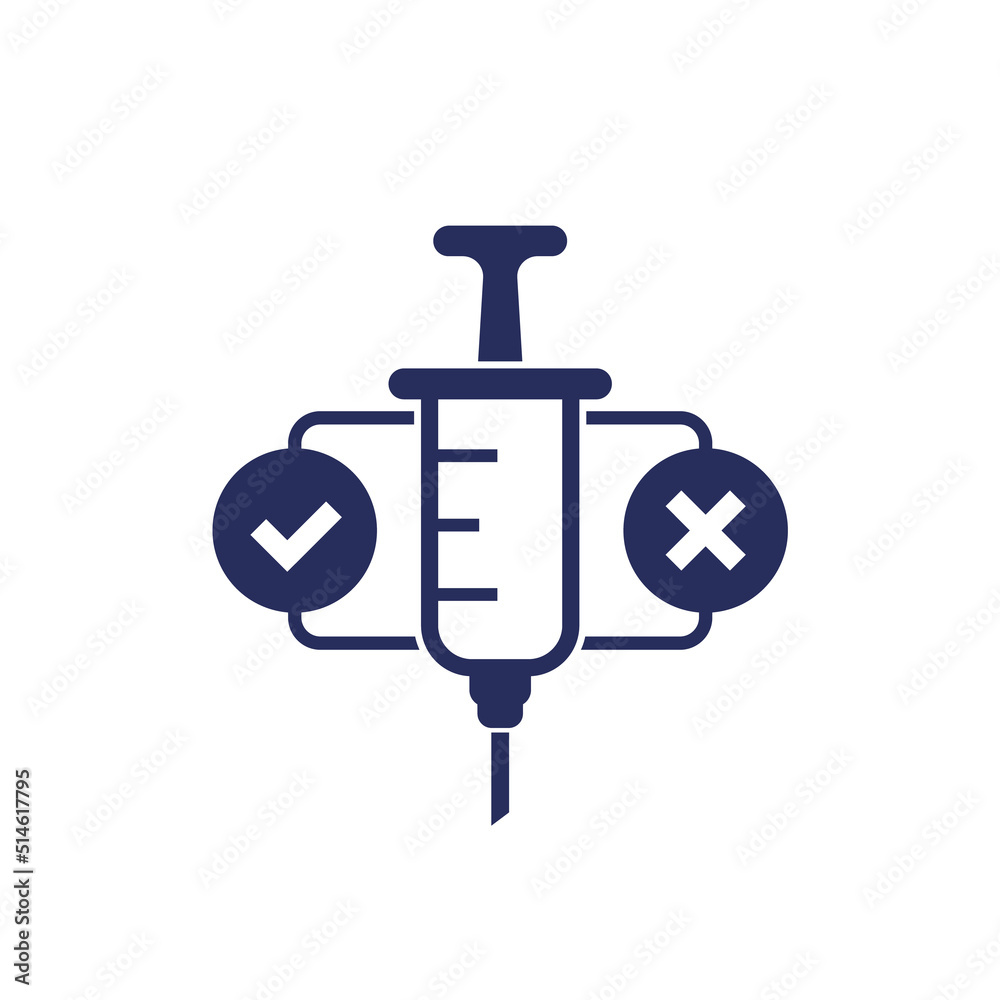 Pros and cons of vaccination icon Stock Vector | Adobe Stock