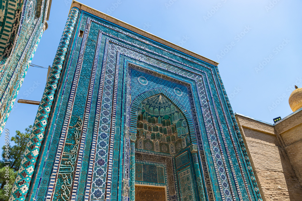 Facade of mausoleum Kutlug Ogo, wife of Amir Timur (Tamerlane ...