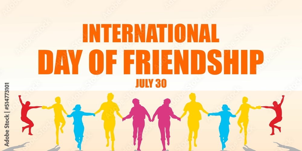 International Day of Friendship vector. Multicolored people silhouette ...