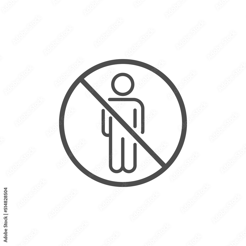 No Man Entry Sign, vector illustration Stock Vector | Adobe Stock