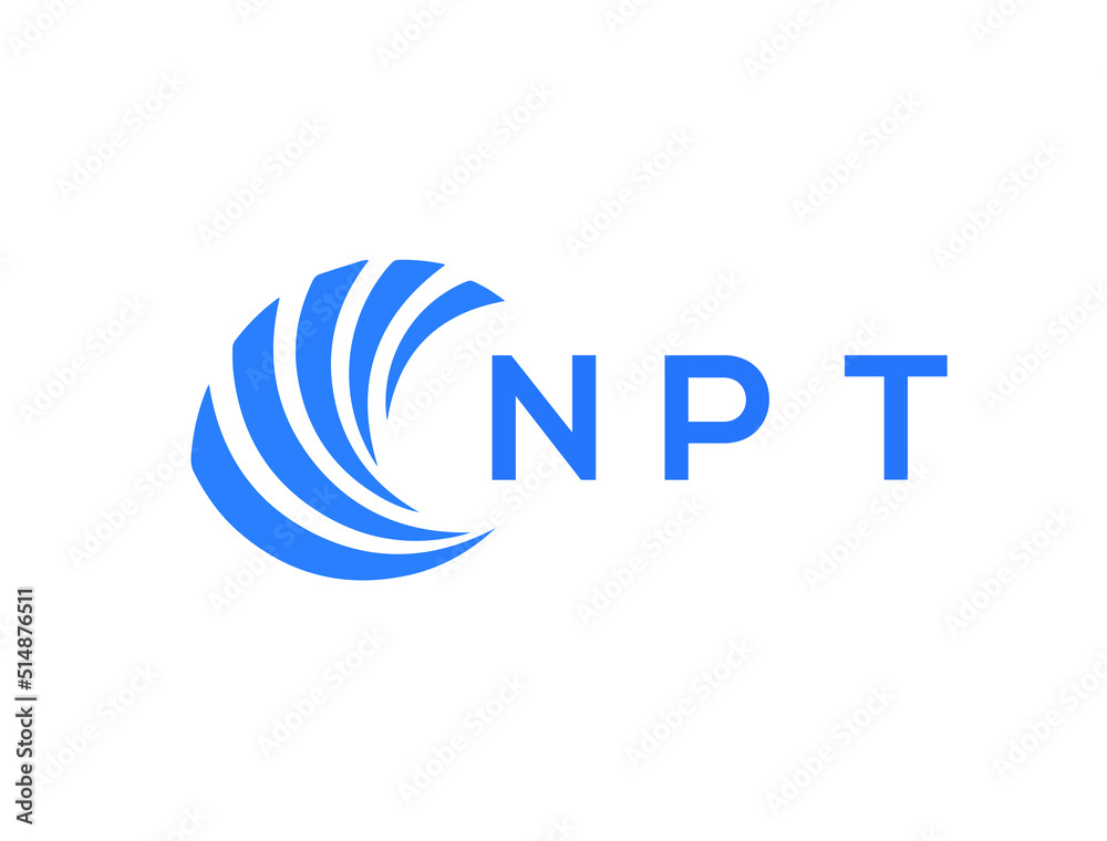 NPT Flat accounting logo design on white background. NPT creative ...