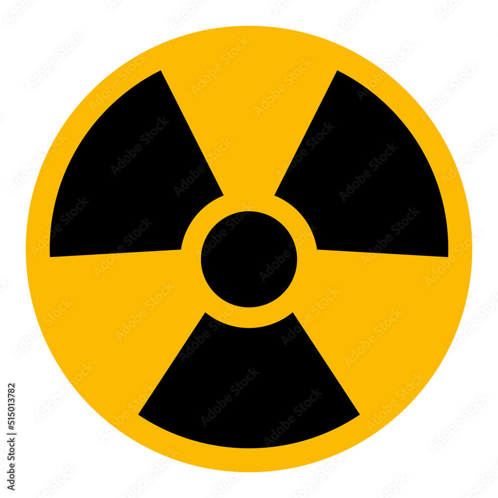 Nuclear radioactive danger sign. Toxic sign, symbol. Warning ...