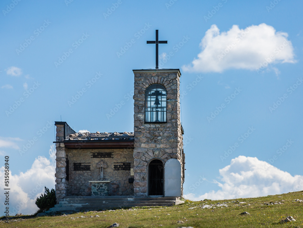 Rax, Austria: small stone built chapel in the Rax mountain peak called ...