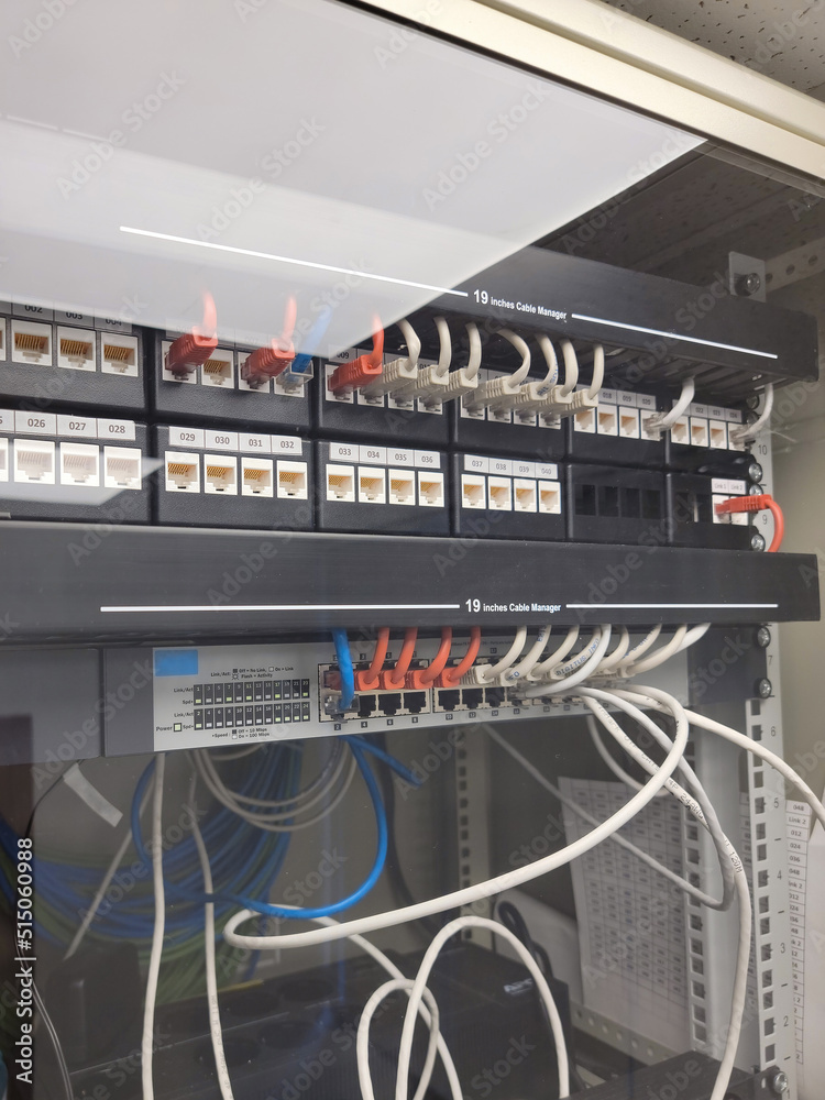 Server rack cluster in a data center Stock Photo | Adobe Stock