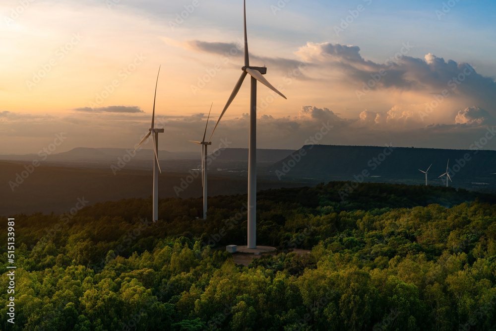 Wind energy. Wind power. Sustainable, renewable energy. Wind turbines ...