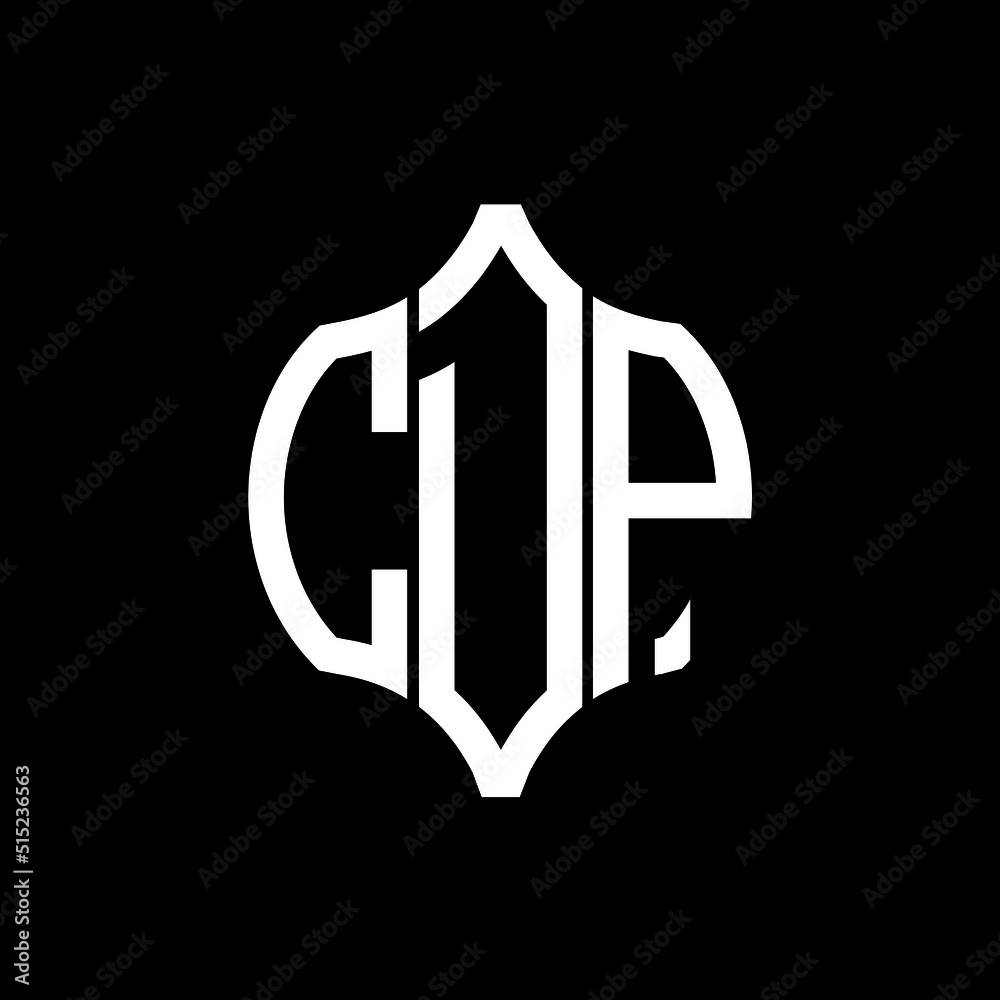 CDP letter logo. CDP best black background vector image. CDP Monogram ...