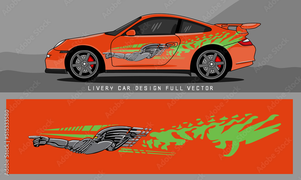 เวกเตอร์ Stock car livery design with cool graphics and a combination ...