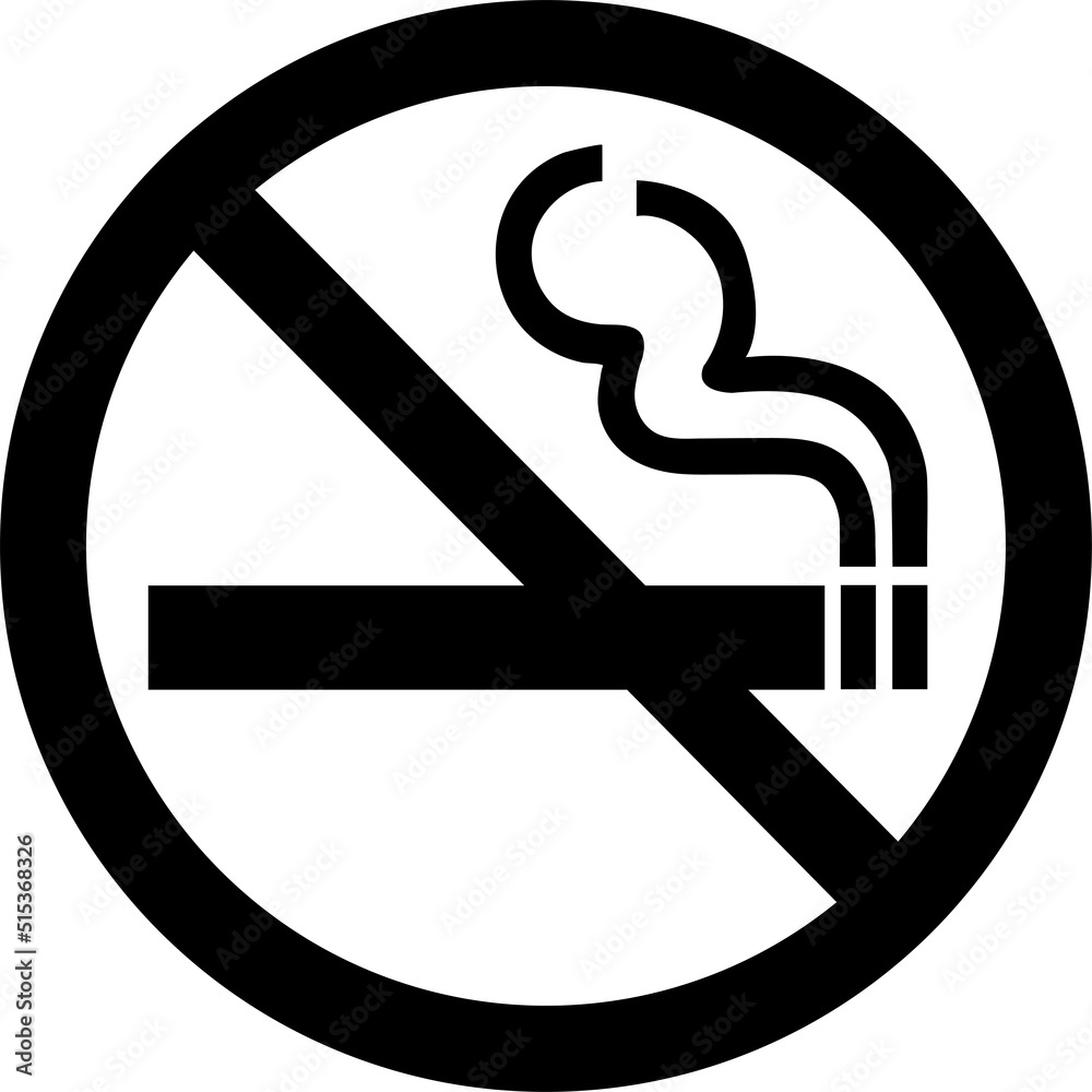 No smoking sign on white background. Cigar, tobacco prohibition logo ...