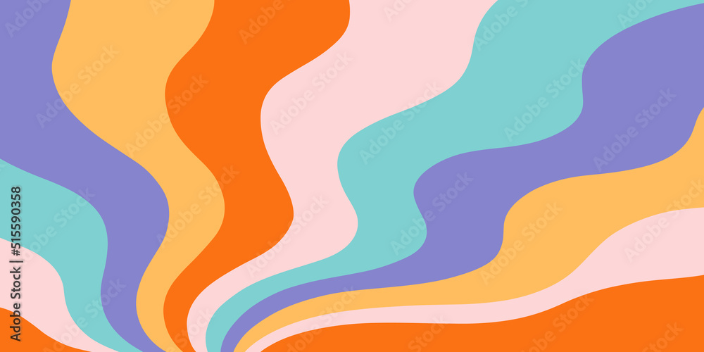 Retro 70s Abstract background cover Stock Vector | Adobe Stock