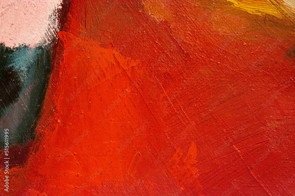 Abstract red background with impasto texture. Brushstroke of oil ...