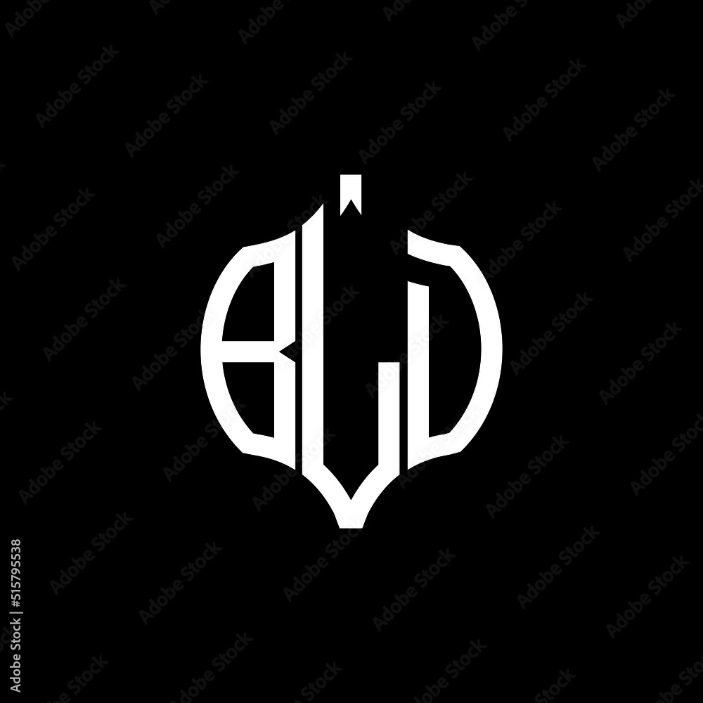 BLD letter logo. BLD best black background vector image. BLD Monogram ...