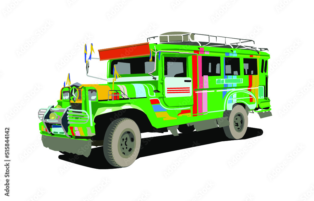 Traditional Pinoy Jeepney King of the Road Stock Vector | Adobe Stock