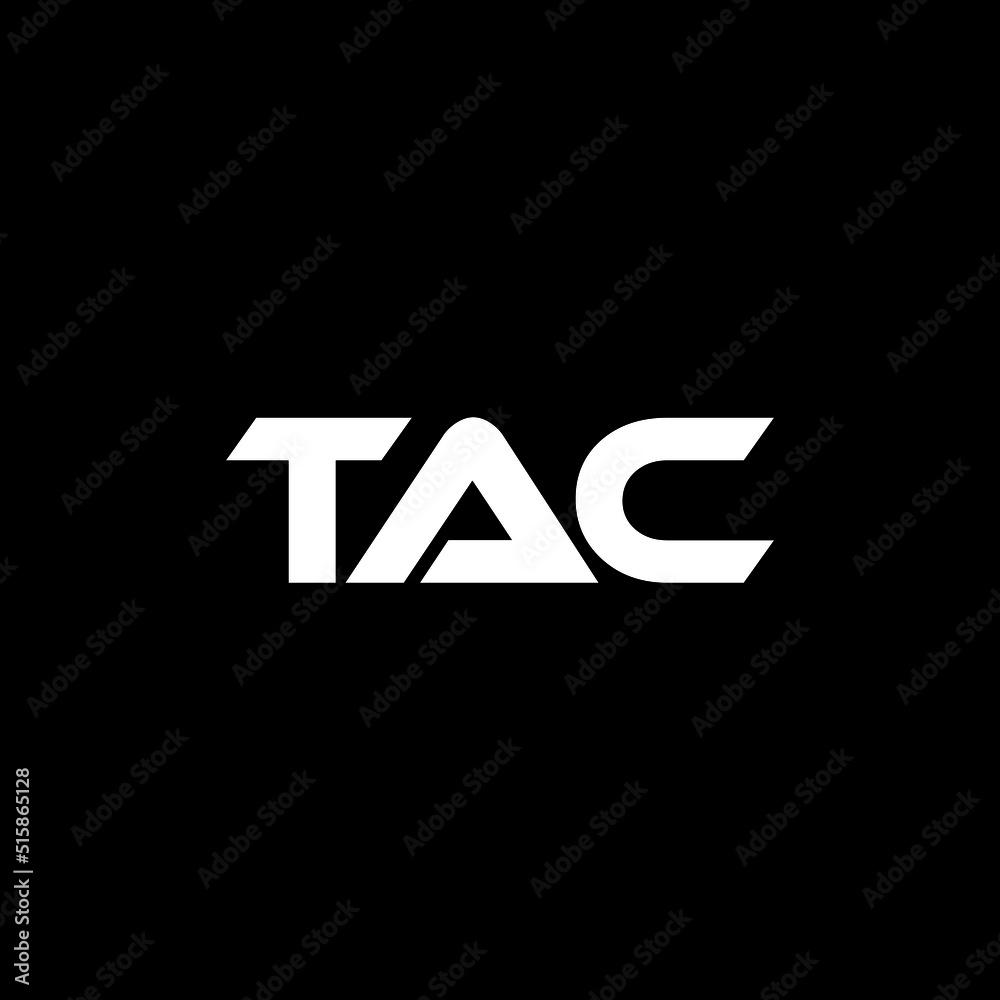 TAC letter logo design with black background in illustrator, vector ...