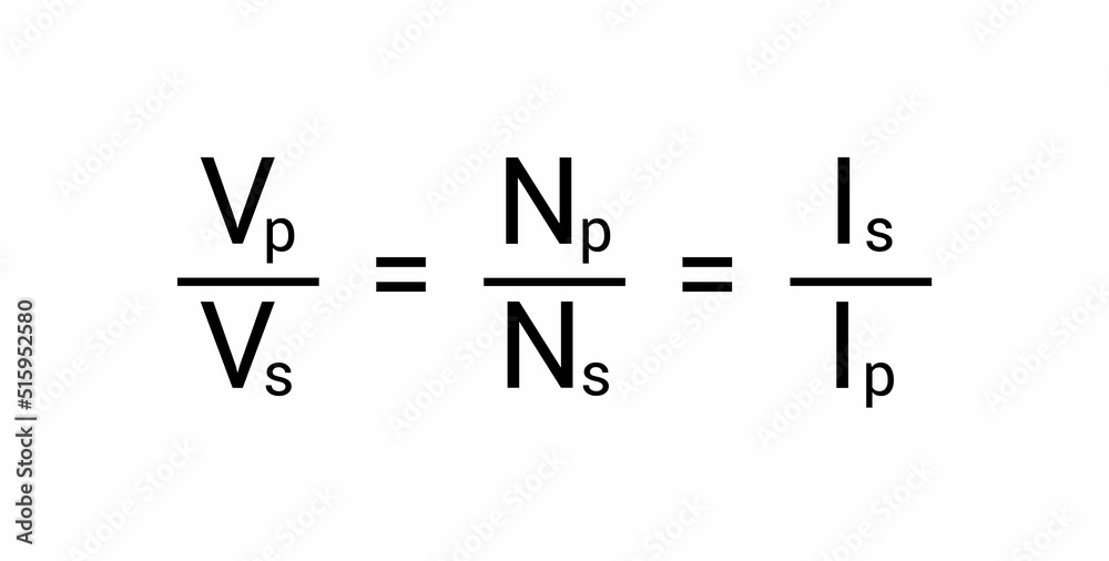 transformer turns ratio calculator formula Stock Vector | Adobe Stock